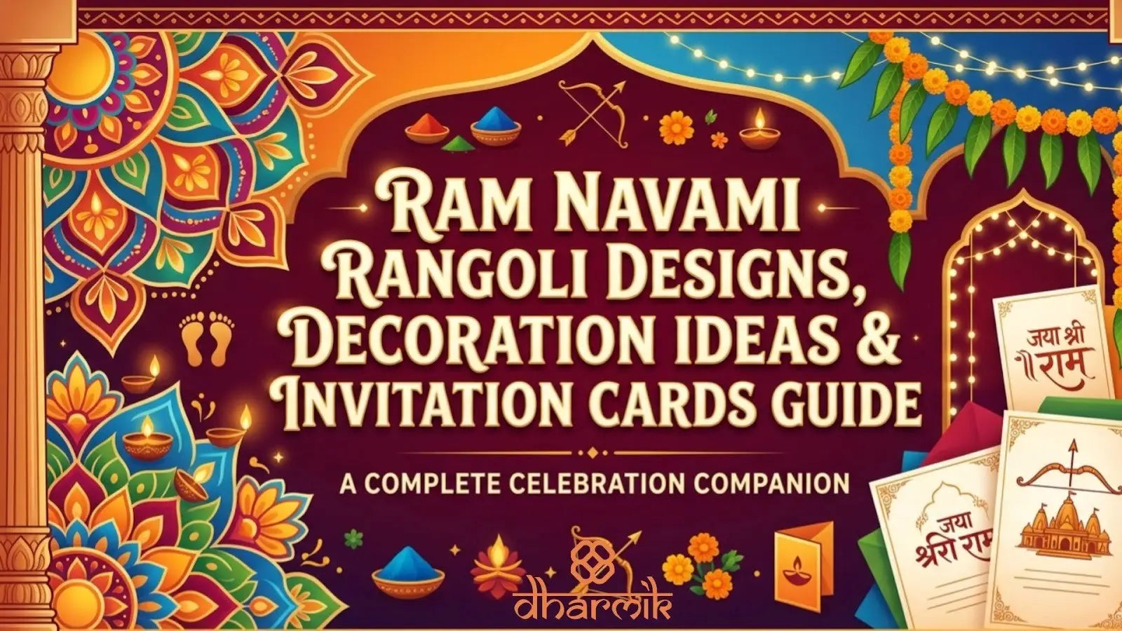 Ram Navami Rangoli Designs, Decoration Ideas & Invitation Cards Guide ...