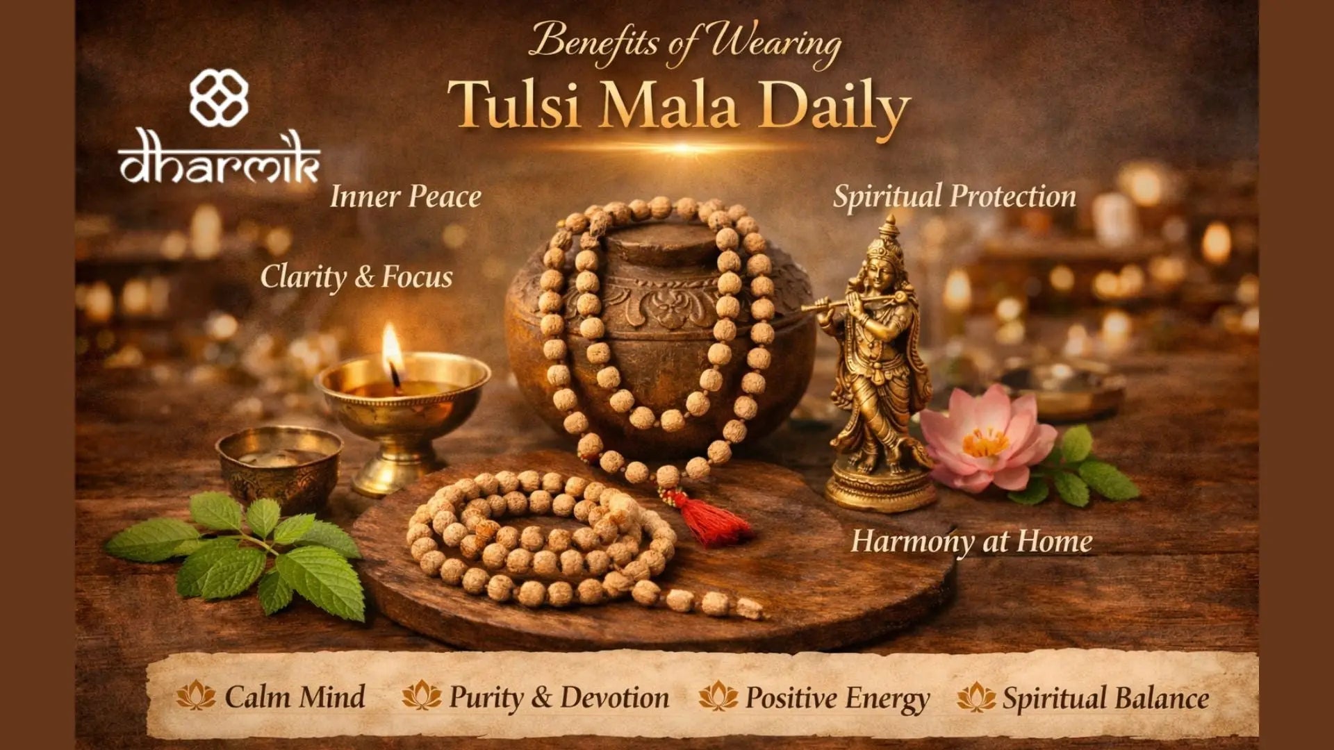 Tulsi Mala Benefits: Spiritual, Mental & Daily Devotion Guide – Dharmik