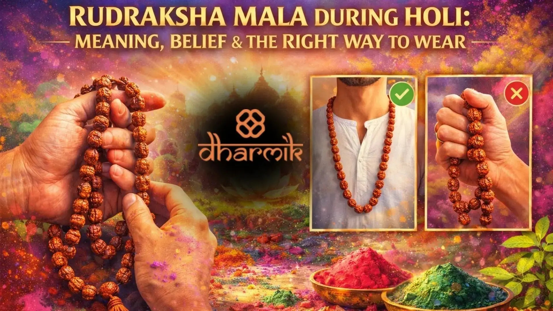 Holi: Rudraksha Mala for Holi and Spiritual Mantra Chanting – Dharmik